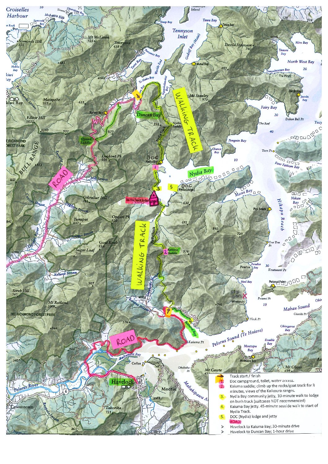 Nydia Track | On The Track Lodge | Nydia Bay Accommodation